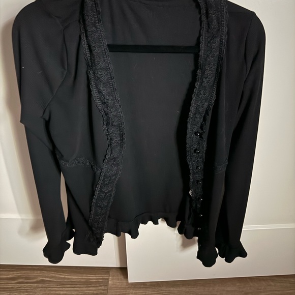 Vintage | Sweaters | Vintage Victorian Lace Gothic Cardigan | Poshmark